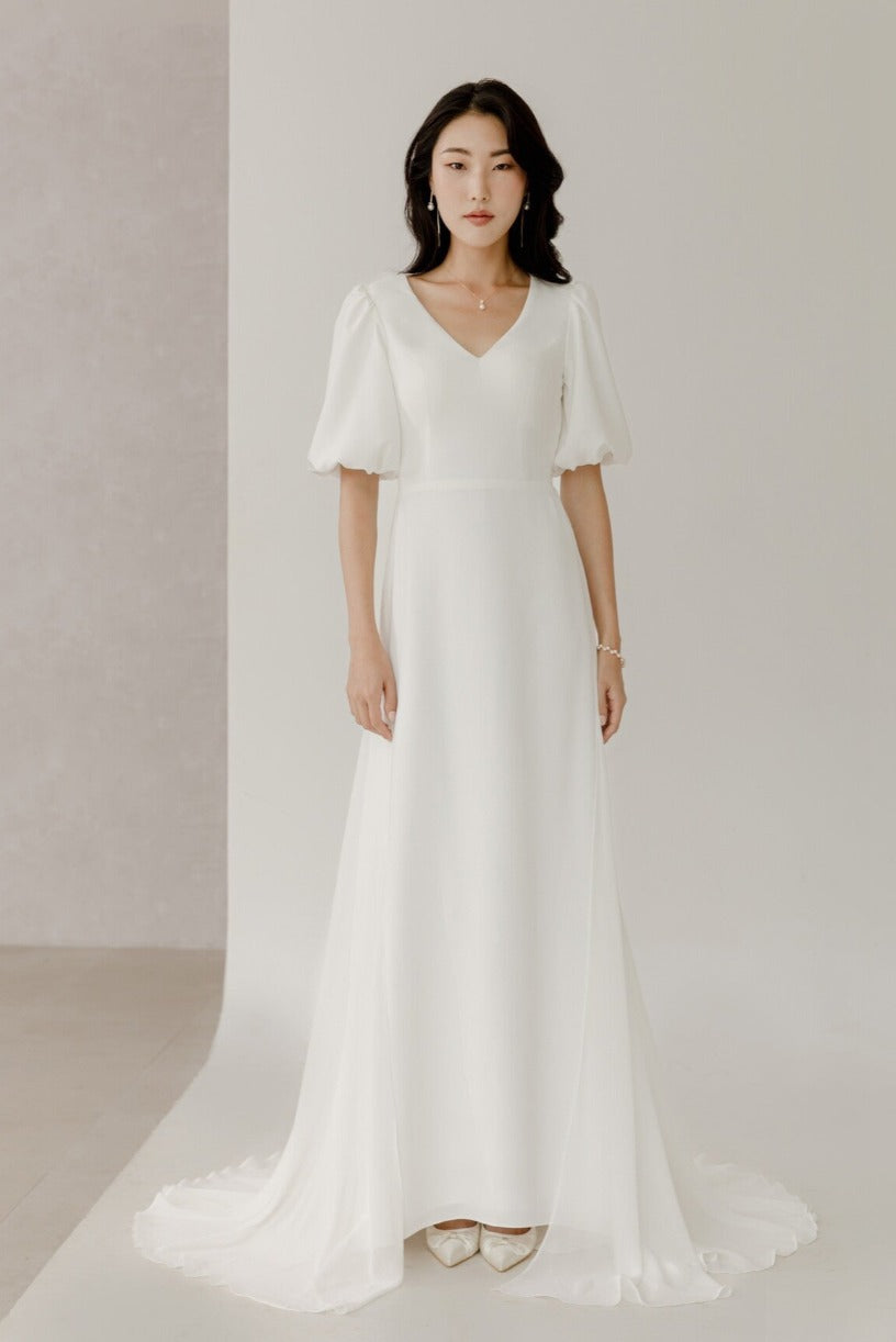 Hamburg Brautkleid – Standesamtkleid langarm